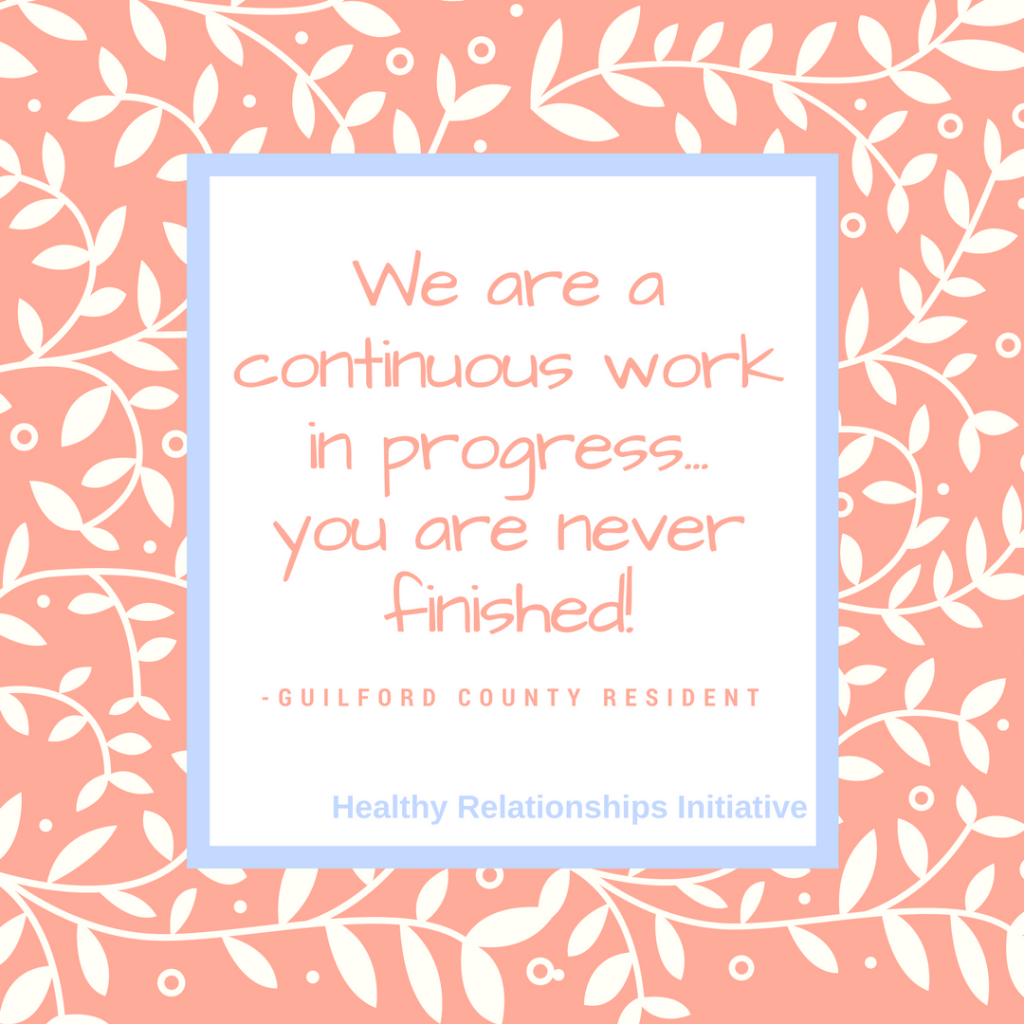 Continuous Work In Progress – Healthy Relationships Initiative