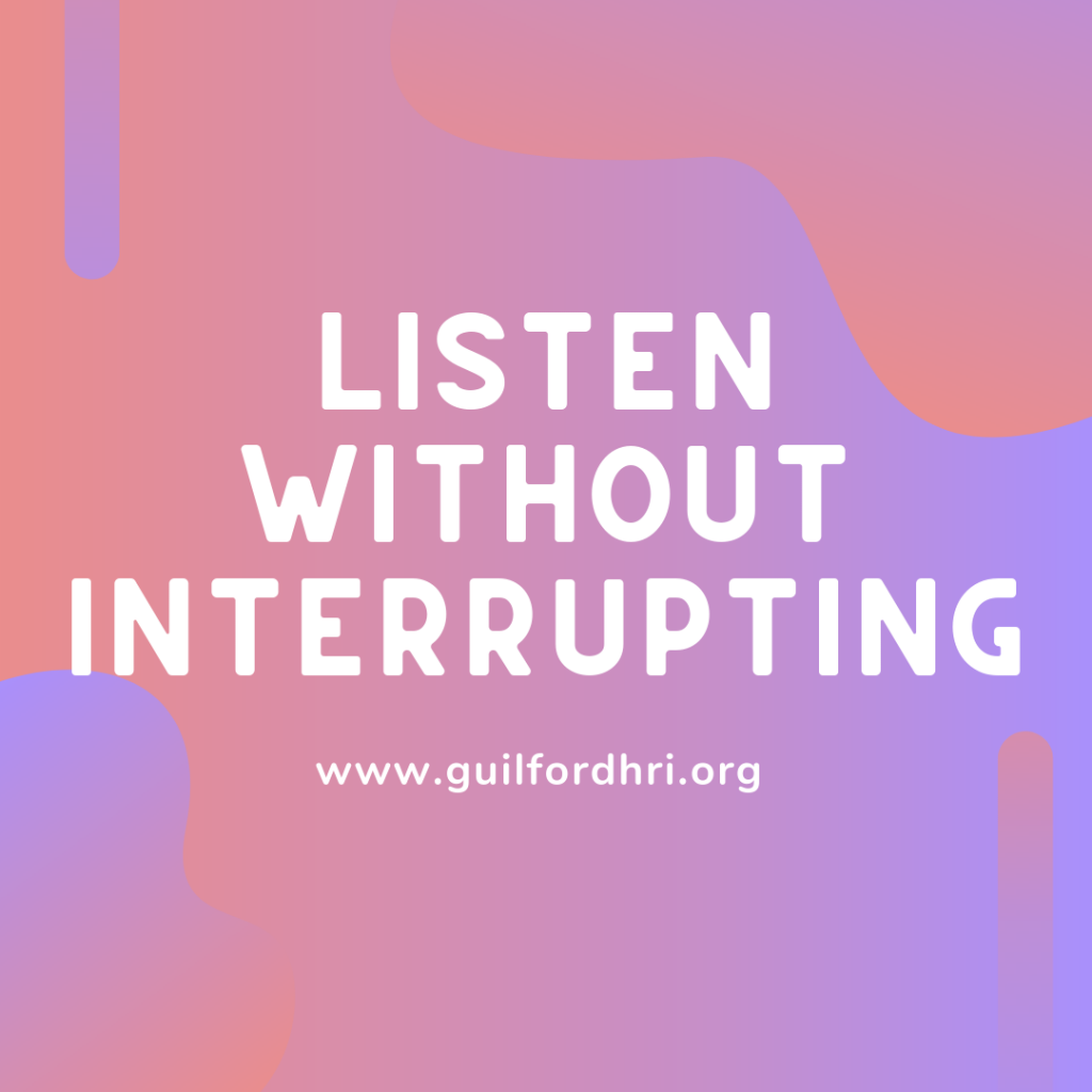 Listen Without Interrupting – Healthy Relationships Initiative