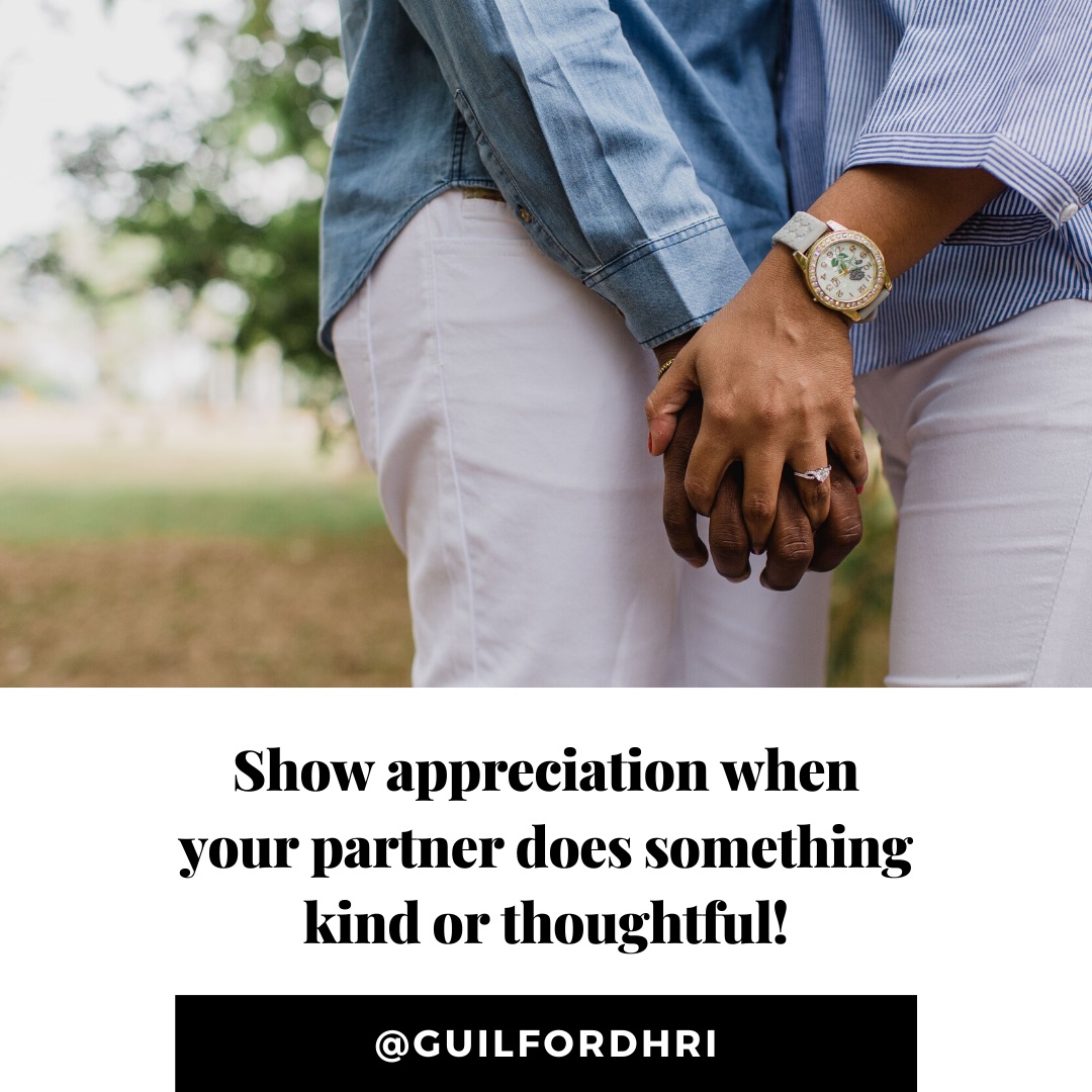 Show Appreciation for Your Partner! – Healthy Relationships Initiative