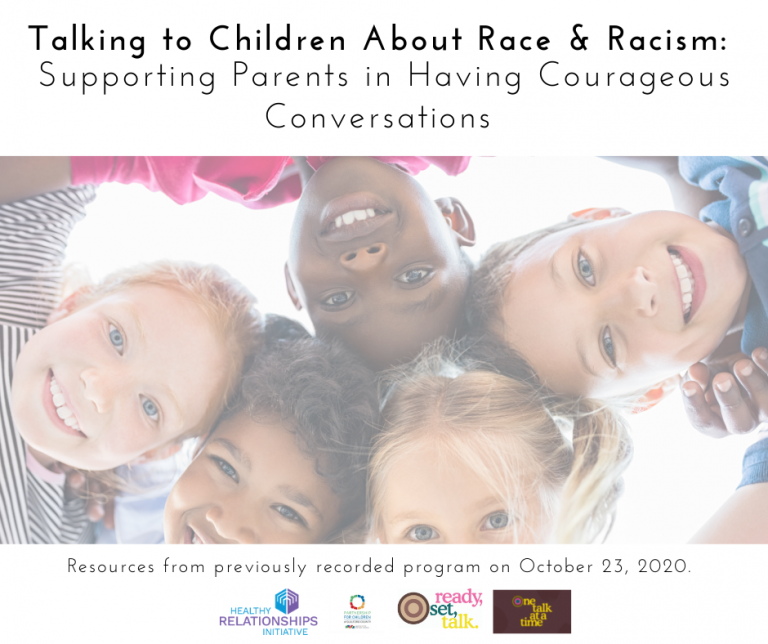 Resources for Talking to Children About Race & Racism – Healthy ...